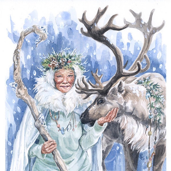 Reindeer Painting - Etsy