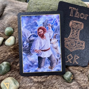 Thor Altar Card | Norse Gods Art | God of Thunder Prayer Cards - Etsy