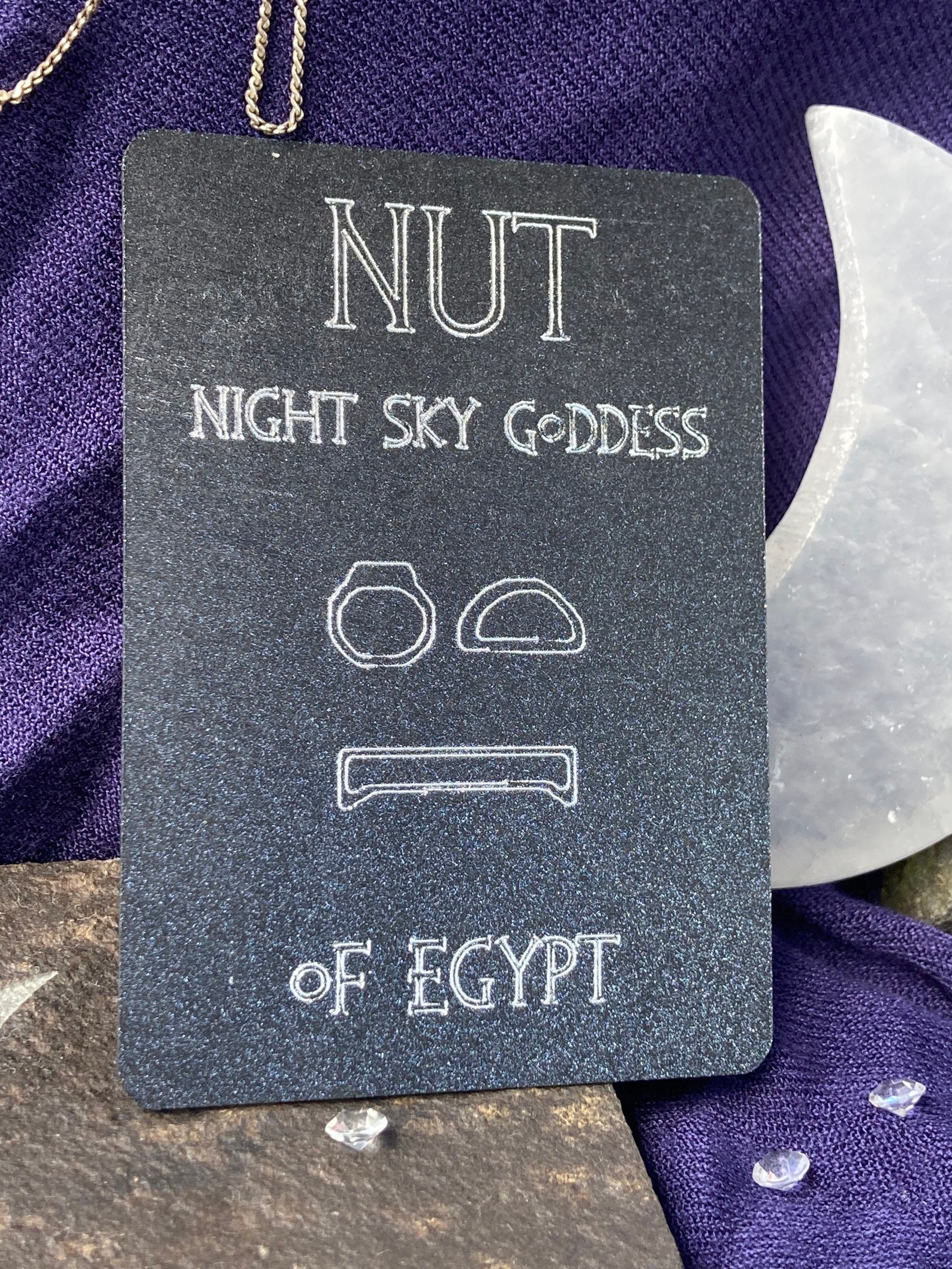 Nut Nuit Goddess Prayer Card | Egyptian Night Primordial Sky Altar ...