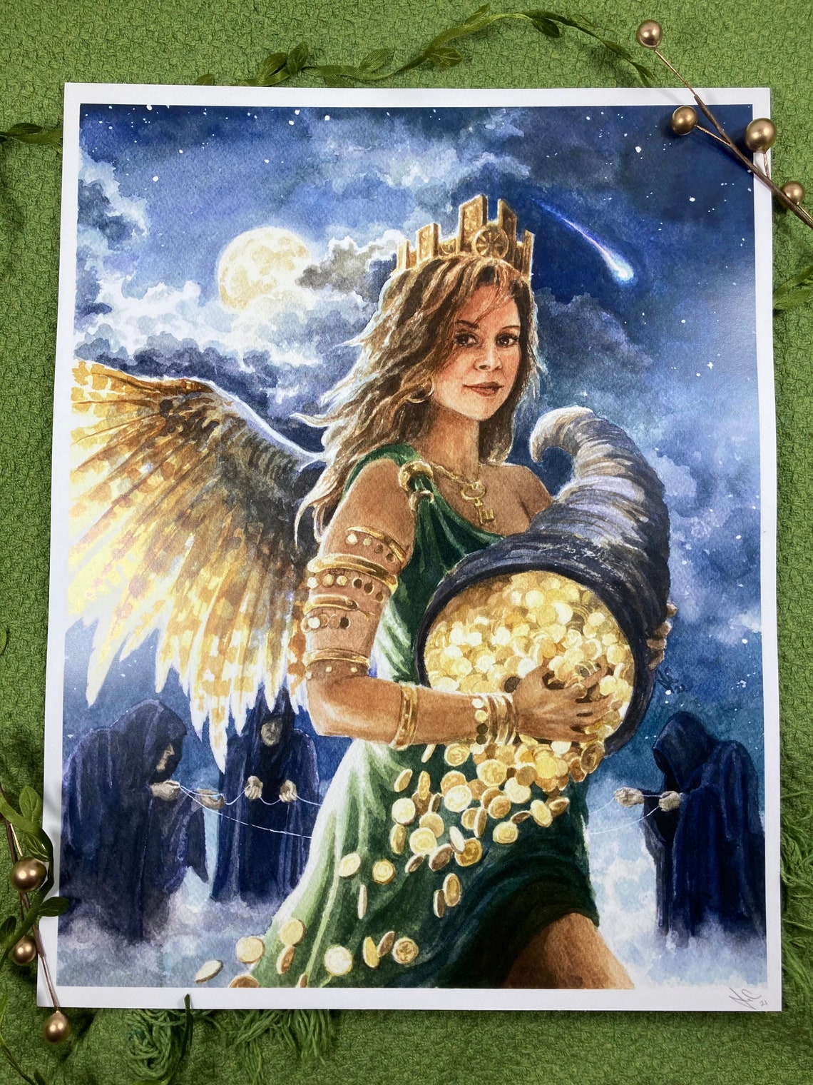 Tyche Goddess of Fortune Lady Luck Fortuna Art Print - Etsy UK