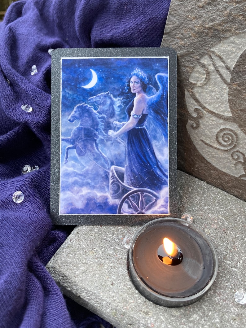 Nyx Prayer Card Night Goddess Art Altar Nox - Etsy