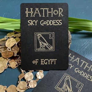 Hathor Art Prayer Card | Small Cow Goddess Altar Print | Ancient Egypt ...