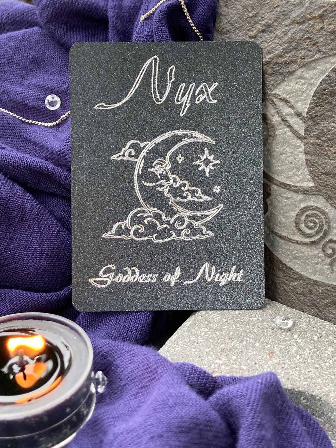 Nyx Prayer Card Night Goddess Art Altar Nox - Etsy
