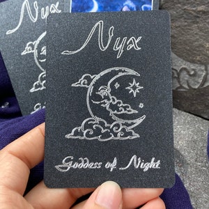 Nyx Prayer Card | Night Goddess Art Altar Nox - Etsy