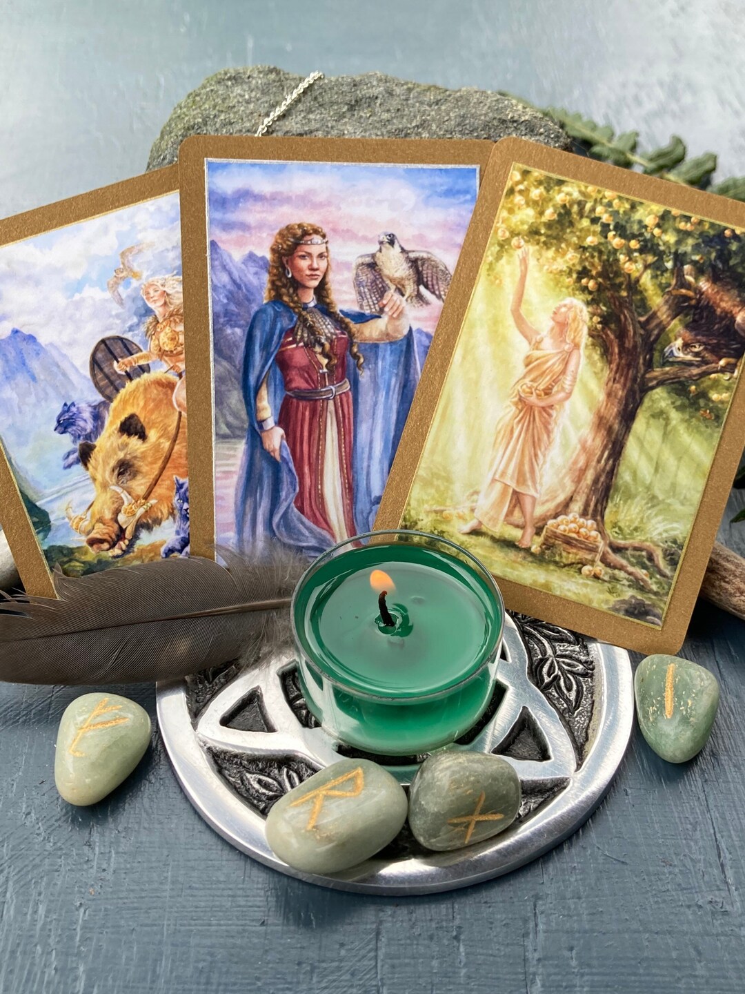 Norse Goddess Trio | Divine Female Magic Altar Cards Prayer | Freyja ...