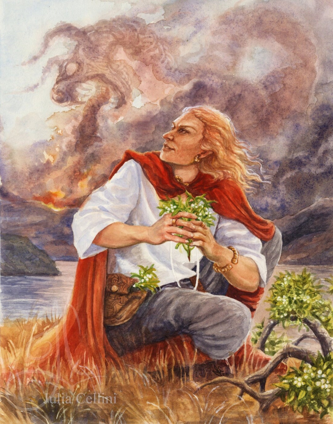 Loki Art Norse Paganism Mythology Prints Watercolor Scandinavian Pagan ...