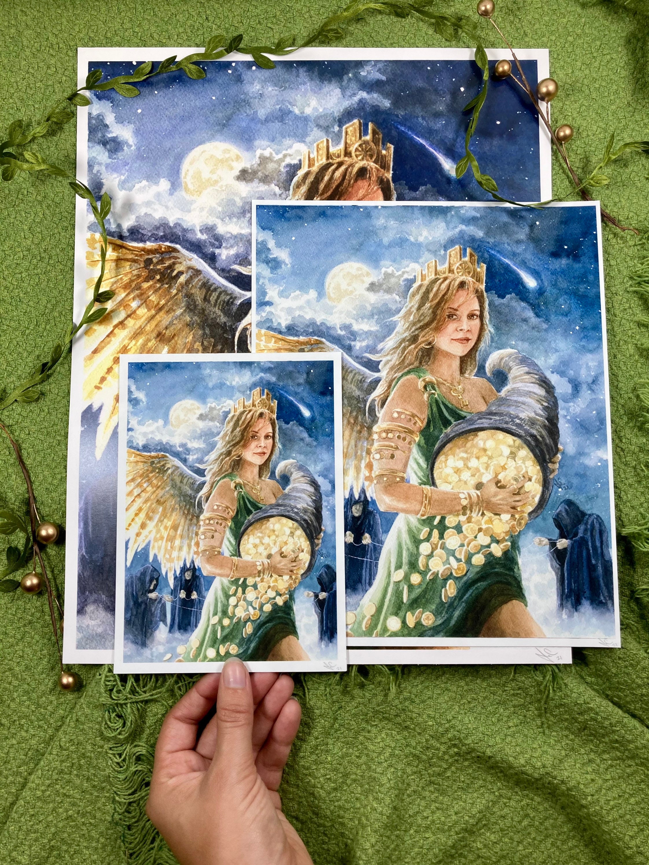 Tyche Goddess of Fortune Lady Luck Fortuna Art Print - Etsy UK