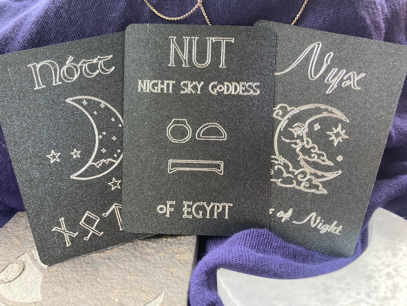 Night Goddess Trio Nyx Nott and Nut | Divine Female Magic Altar Cards ...