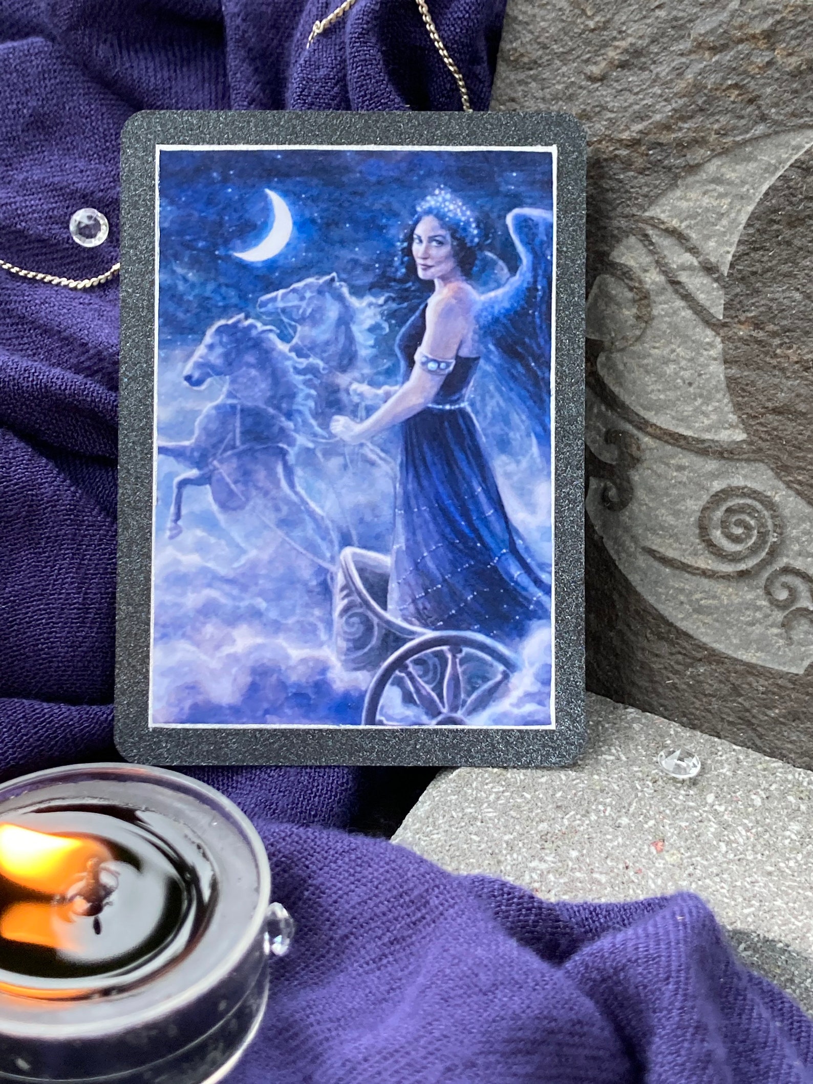 Nyx Prayer Card Night Goddess Art Altar Nox - Etsy