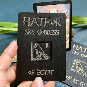 Hathor Art Prayer Card | Small Cow Goddess Altar Print | Ancient Egypt ...