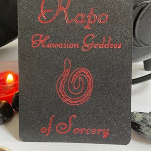 Kapo Altar Card | Hawaiian Dark Goddess | Artist Trading Card ...