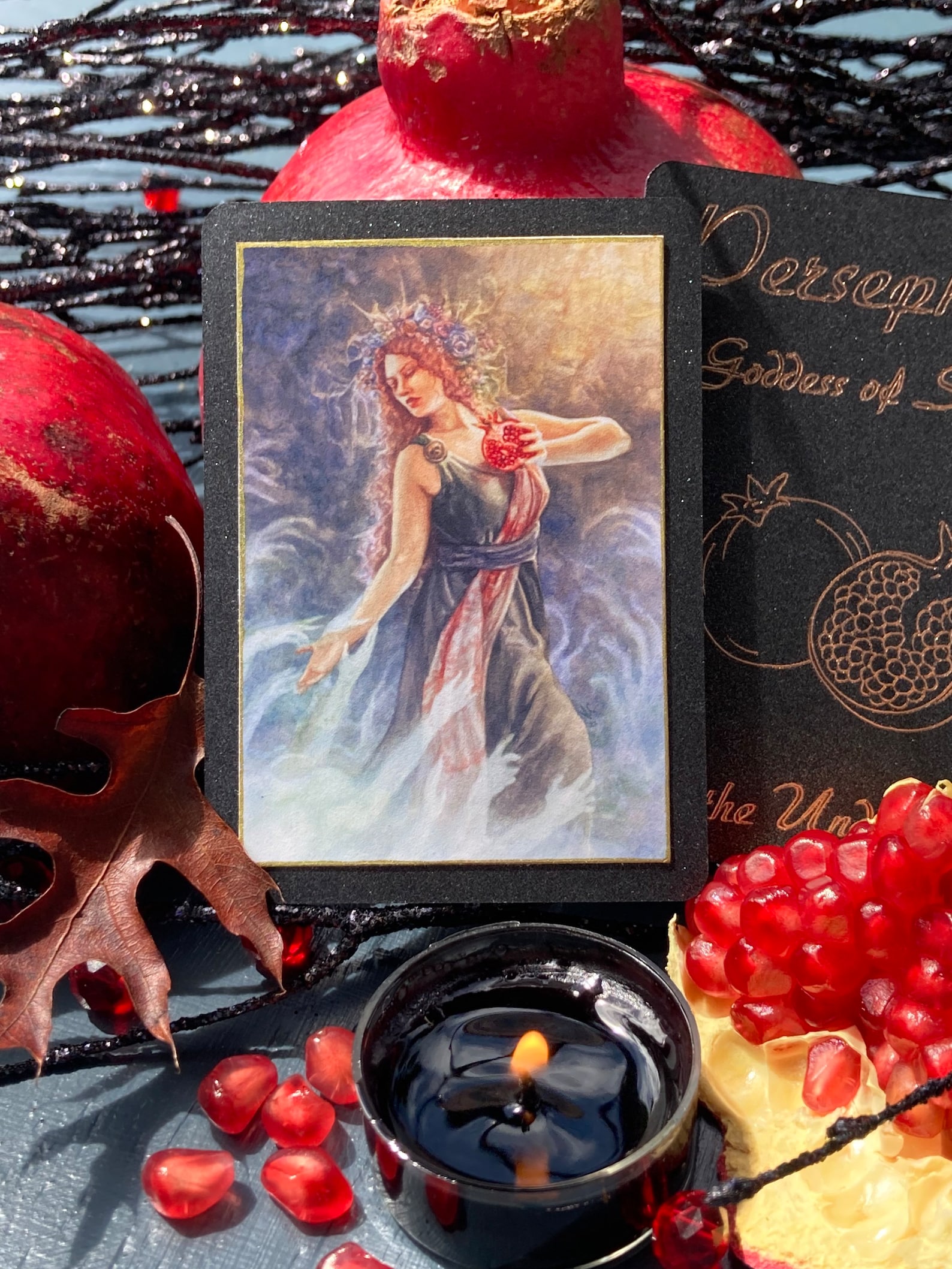 Persephone Altar Card Underworld Goddess Prayer Aceo - Etsy