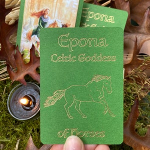 Epona Horse Goddess Altar Card | Celtic Art Pagan Prayer Gods | Fall ...