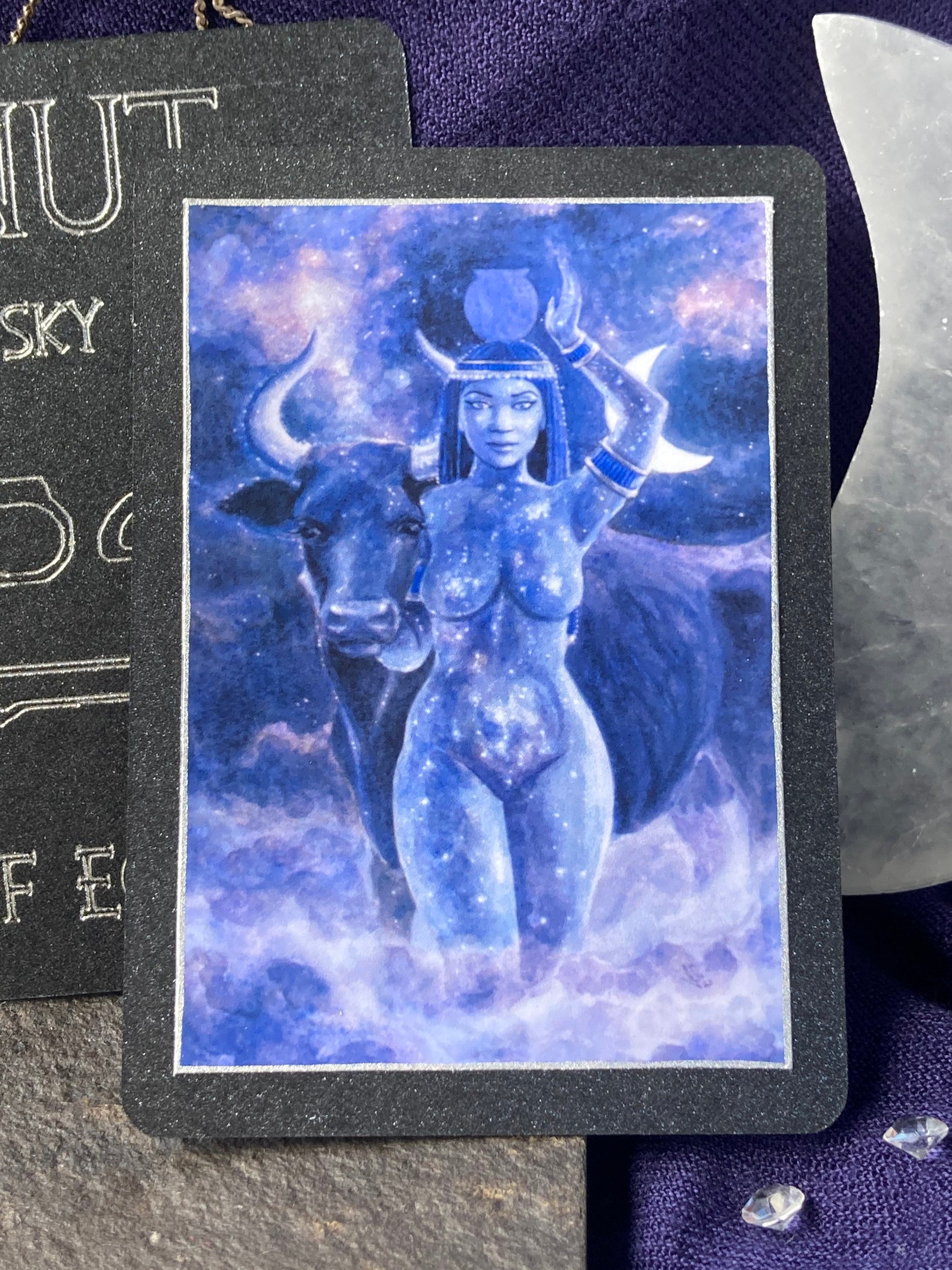Nut Nuit Goddess Prayer Card | Egyptian Night Primordial Sky Altar ...