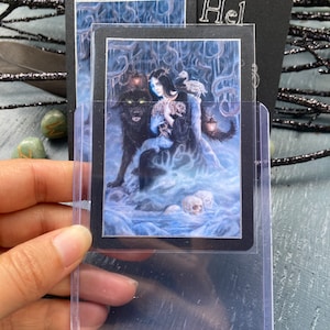 Hel Prayer Card | Norse Death Goddess Art Altar Hela | Dark Underworld ...