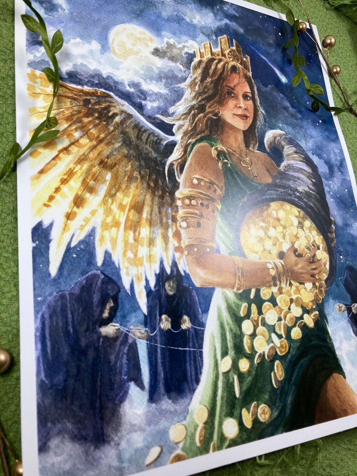 Tyche Goddess of Fortune Lady Luck Fortuna Art Print - Etsy UK