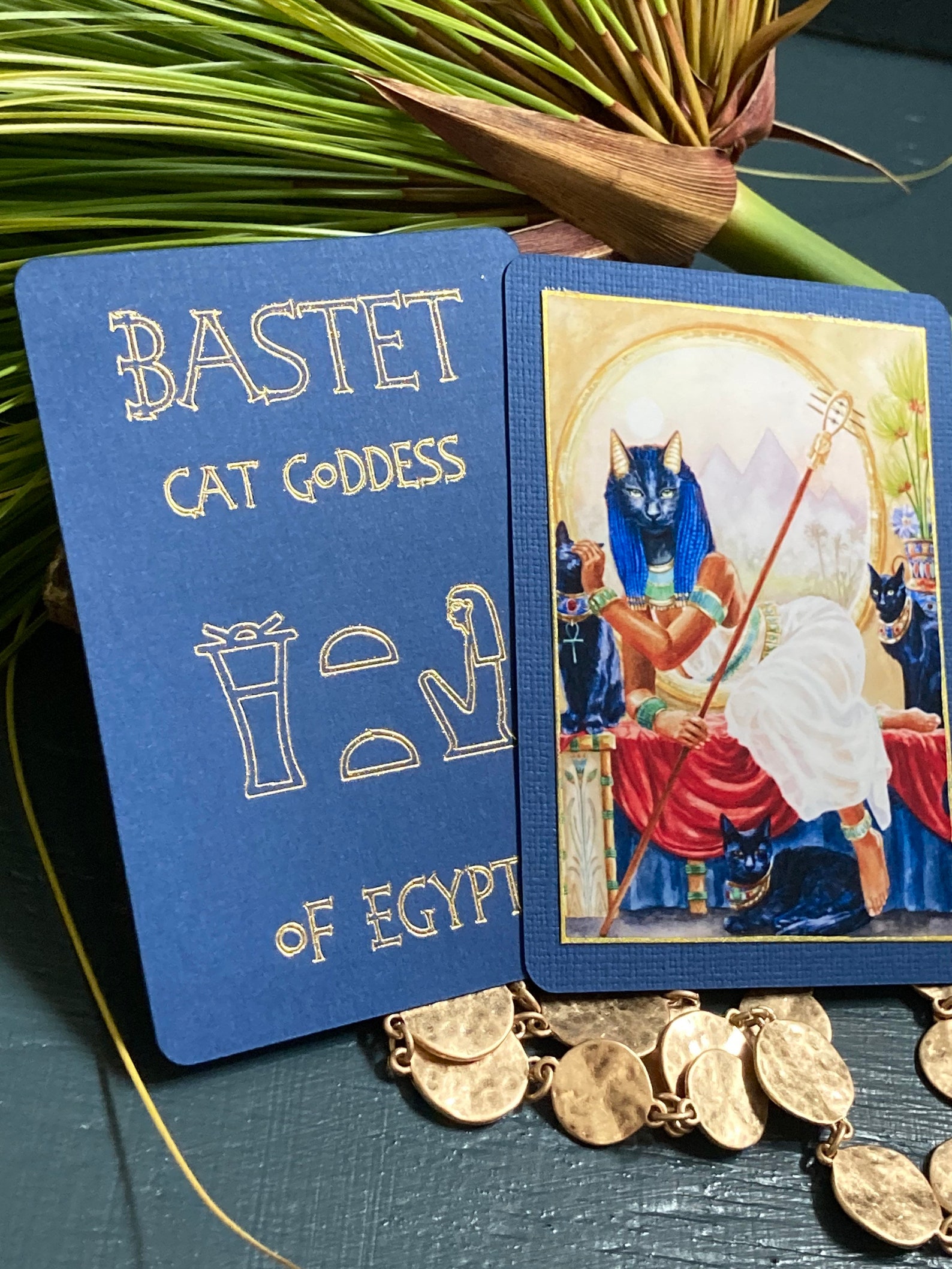 Bastet Altar Card Goddess Bast ACEO Artist Trading Gold Foil | Etsy