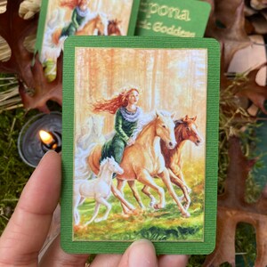 Epona Horse Goddess Altar Card | Celtic Art Pagan Prayer Gods | Fall ...