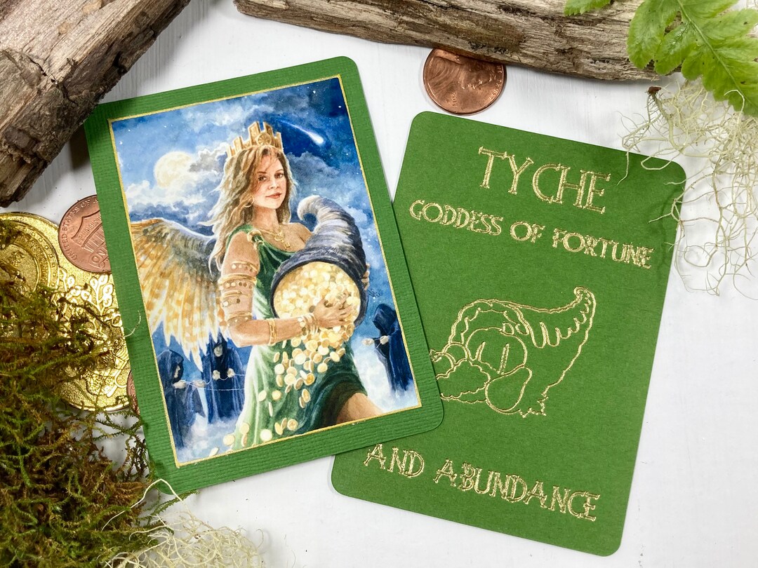 Tyche Goddess Money Magic Luck Abundance Prayer Card | Greek Goddess ...