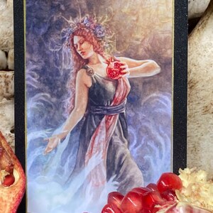 Persephone Altar Card | Underworld Goddess Prayer Aceo | Prosperina ...