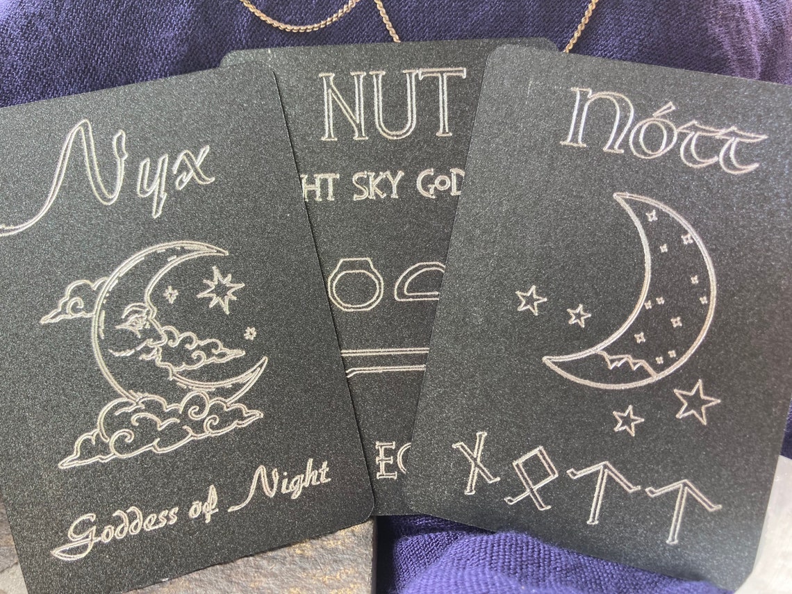 Night Goddess Trio Nyx Nott and Nut Divine Female Magic - Etsy