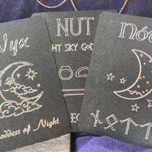 Night Goddess Trio Nyx Nott and Nut | Divine Female Magic Altar Cards ...