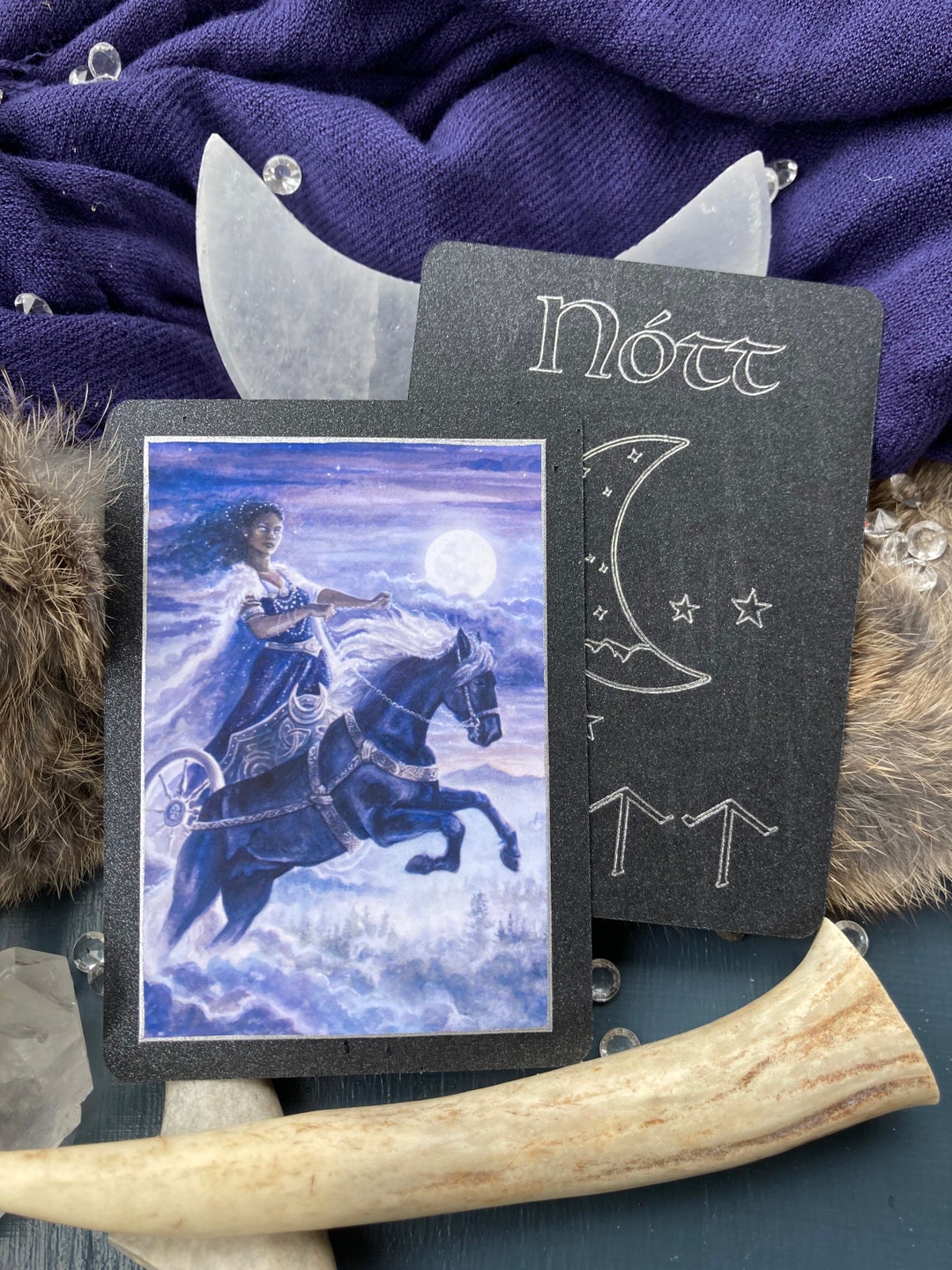 Nott Night Goddess Altar Card Nordic Goddess Norse Gods Art Trading ...