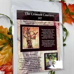 Autumn Dryad Red Squirrels Watercolor Art Print Fall Tree - Etsy