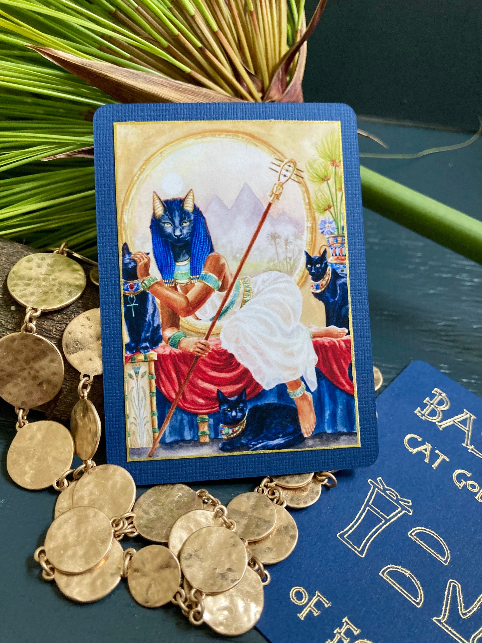 Bastet Altar Card Goddess Bast ACEO Artist Trading Gold Foil | Etsy