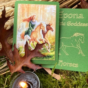 Epona Horse Goddess Altar Card | Celtic Art Pagan Prayer Gods | Fall ...