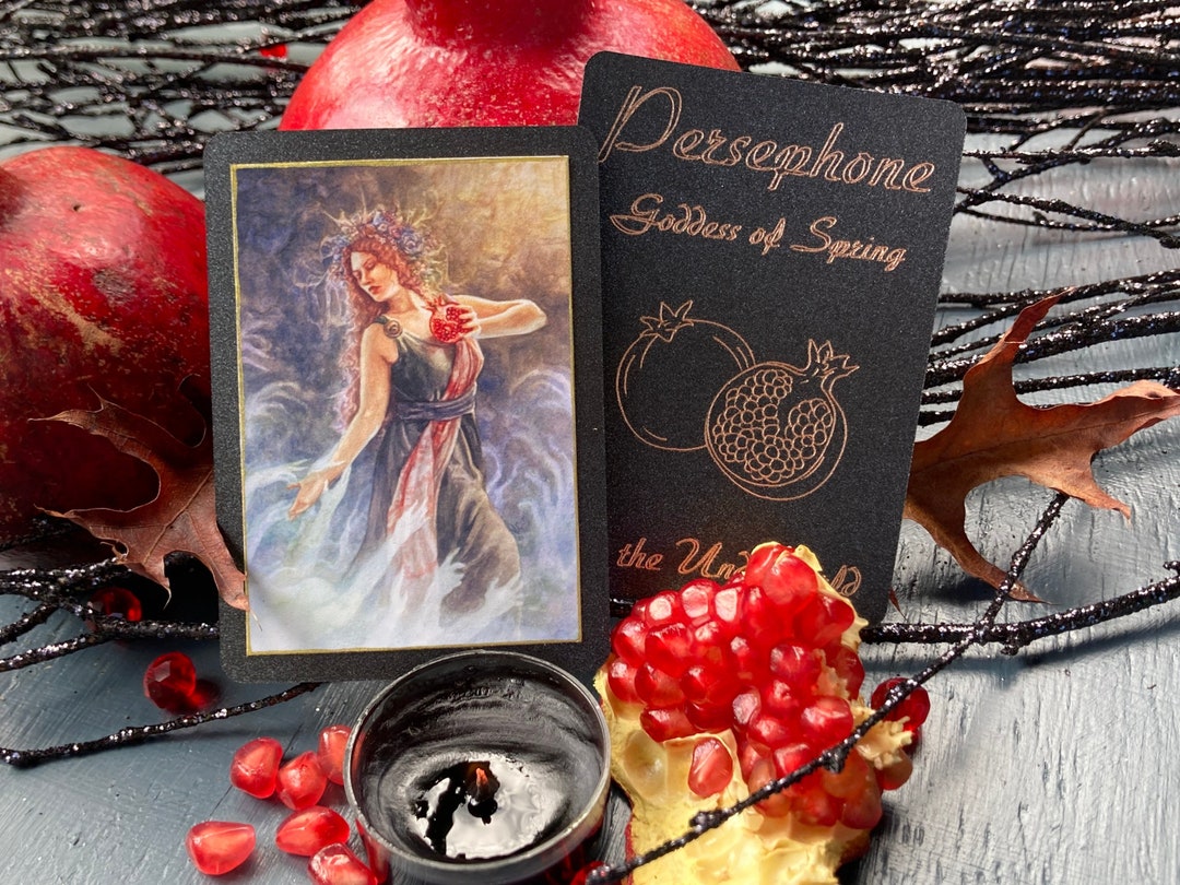 Persephone Altar Card | Underworld Goddess Prayer Aceo | Prosperina ...