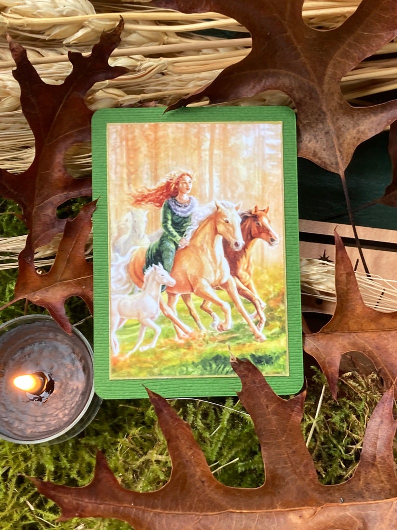 Epona Horse Goddess Altar Card | Celtic Art Pagan Prayer Gods | Fall ...