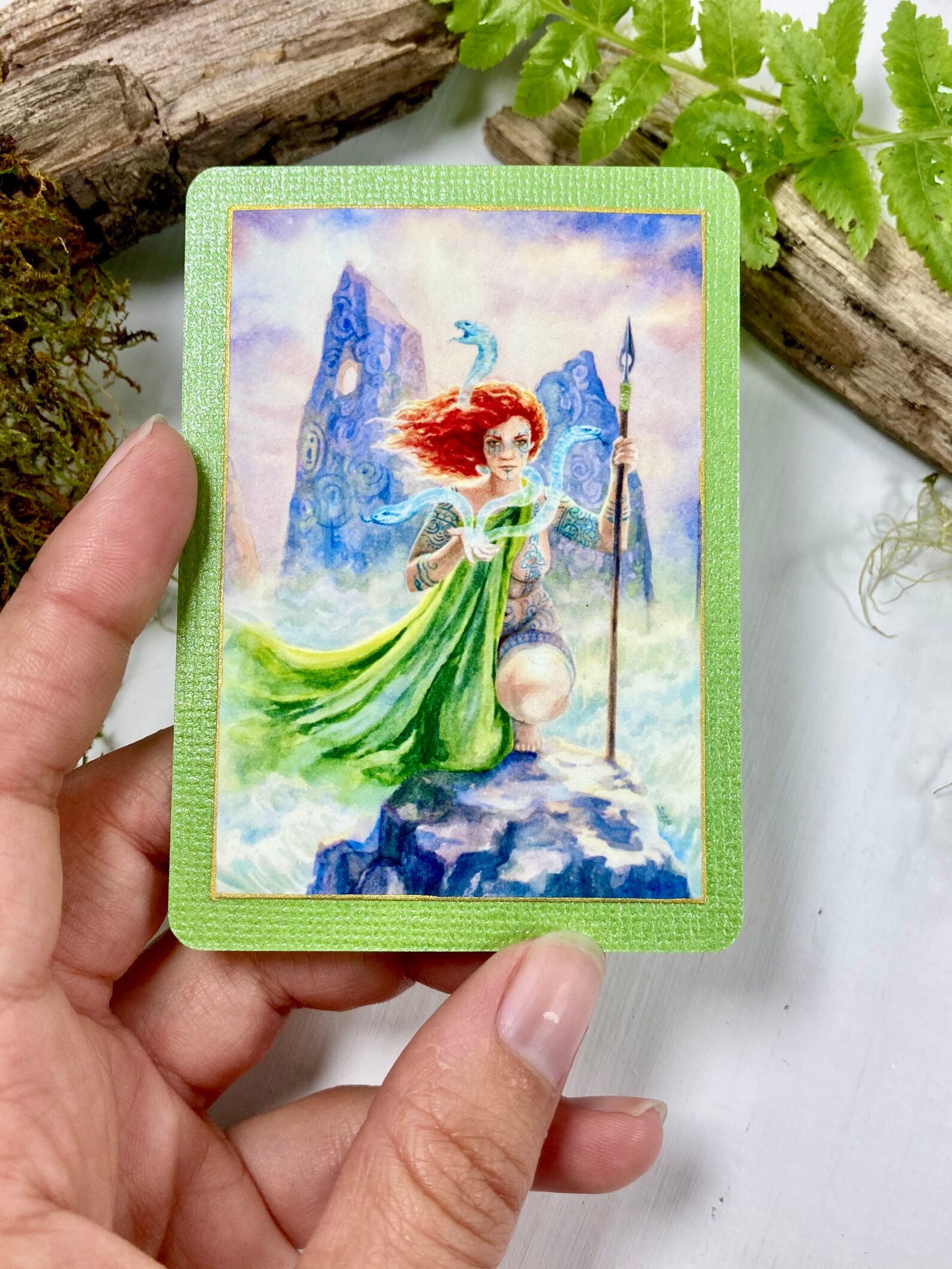 ACEO Art Card Celtic Goddess Corchen Corra Irish Gods Small | Etsy