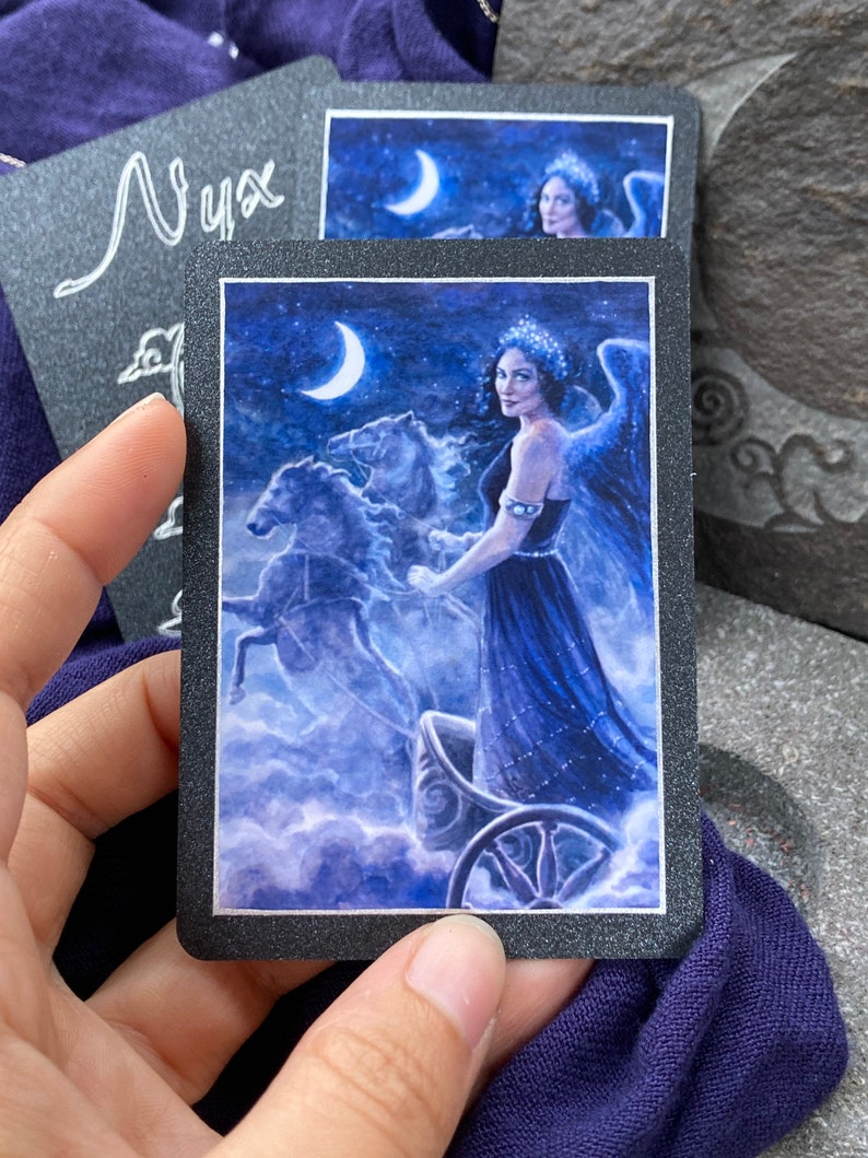 Nyx Prayer Card Night Goddess Art Altar Nox - Etsy