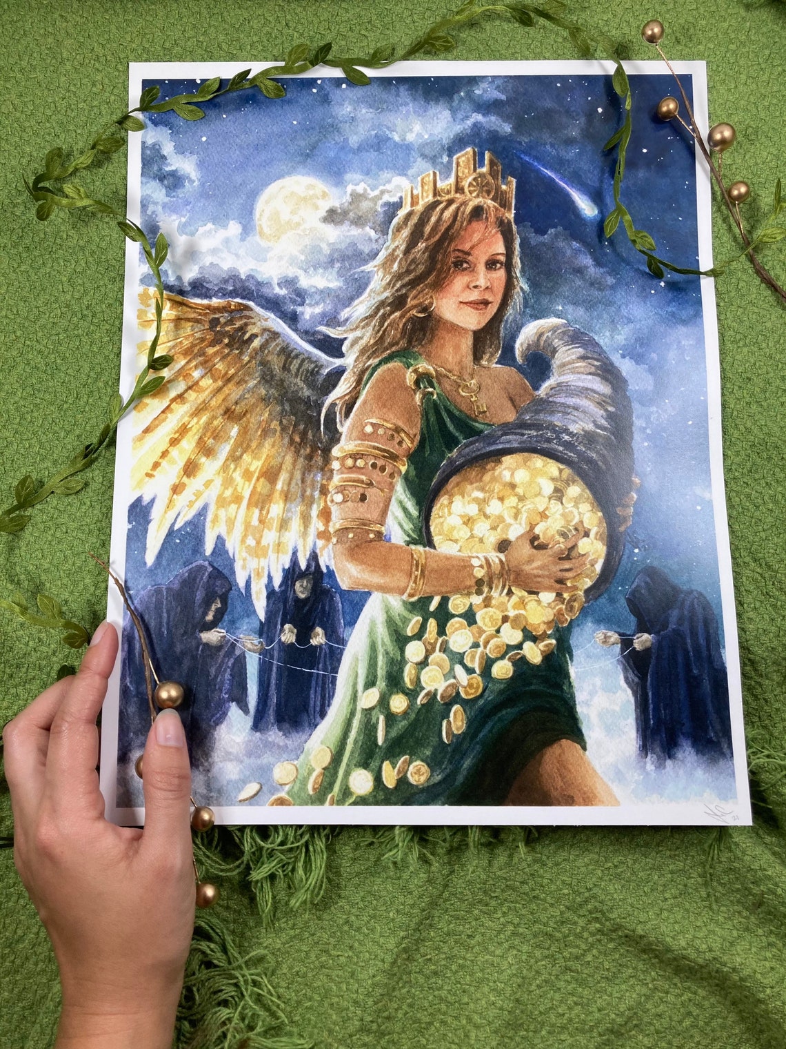 Tyche Goddess of Fortune Lady Luck Fortuna Art Print - Etsy UK