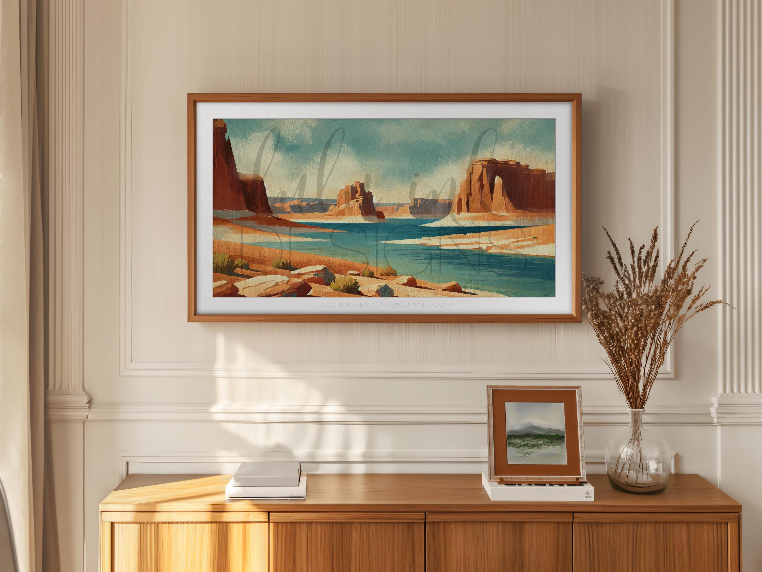 Lake Powell Art, TV Frame Art, the Frame TV Art, Samsung TV Frame Art, Samsung Tv Art, Samsung ...