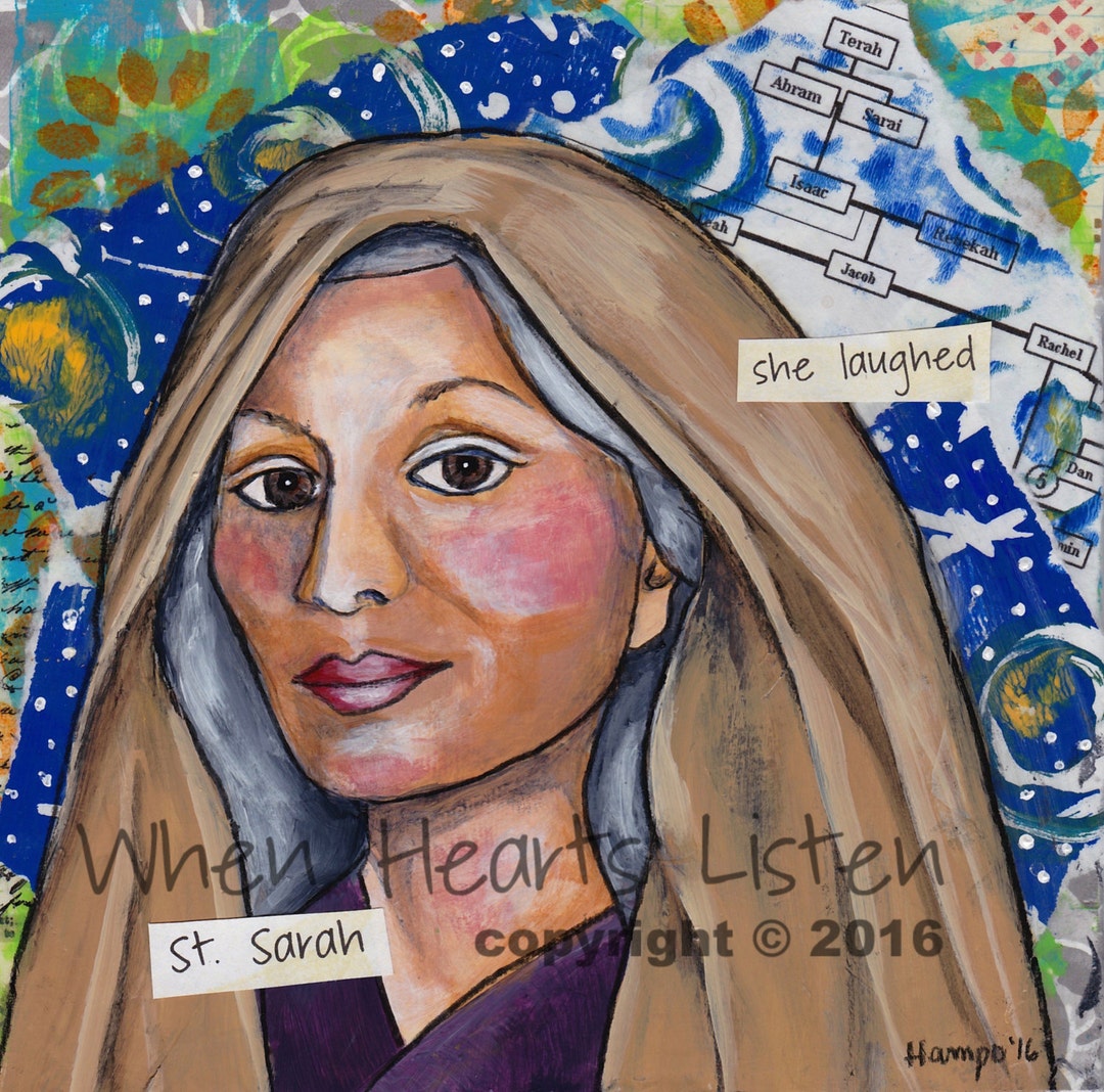 St. Sarah - Patron of Laughter - Religious Gift - Religious Painting ...