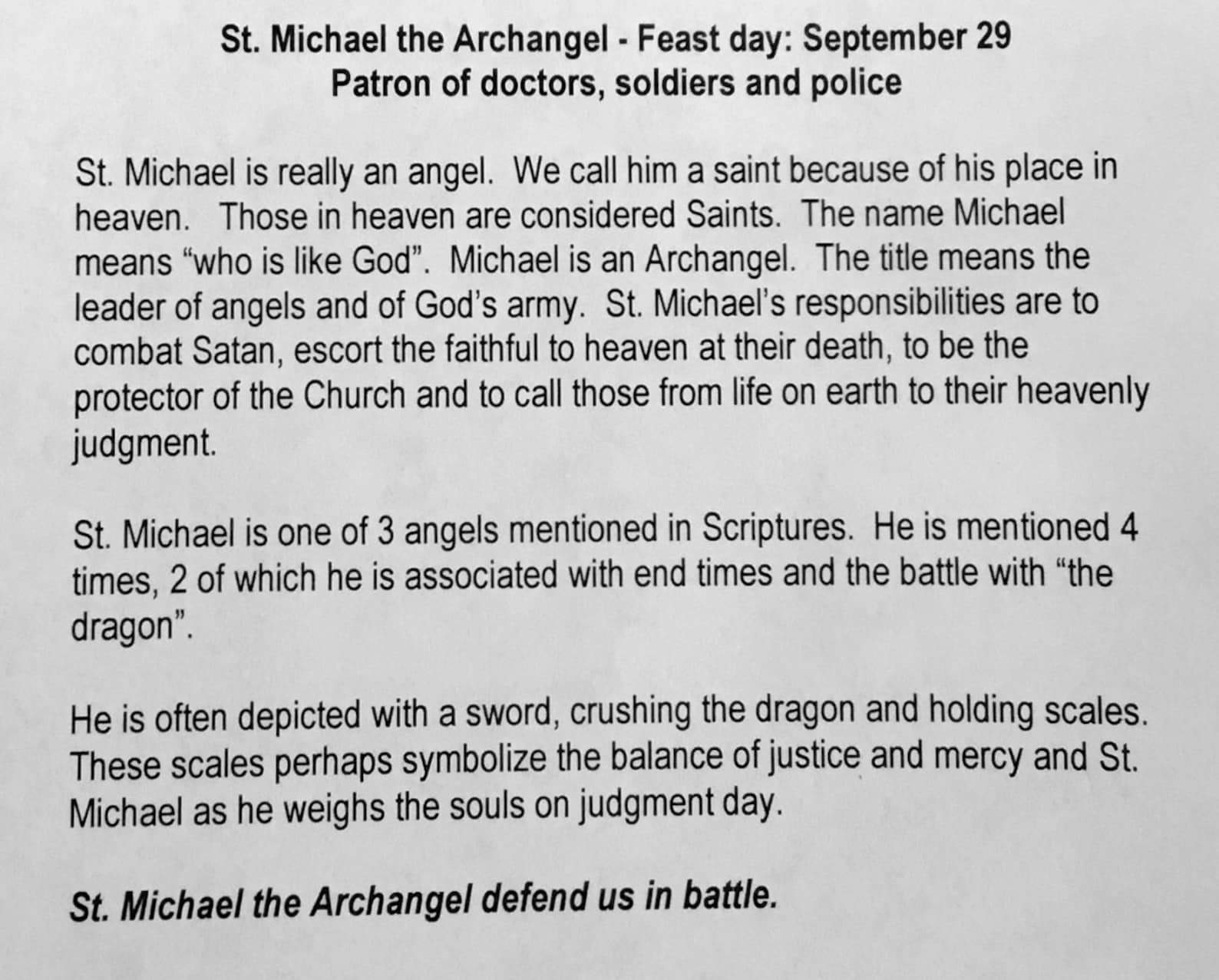 St. Michael the Archangel St. Michael Saint Art - Etsy