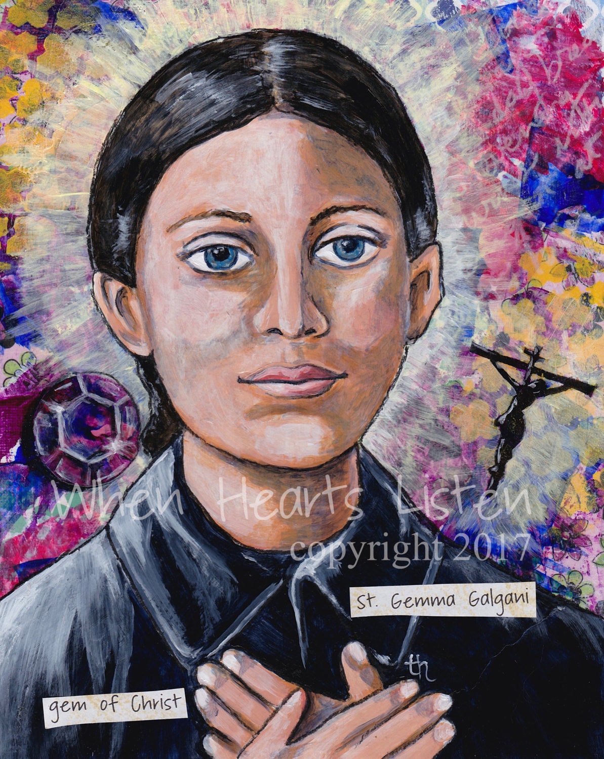 St. Gemma, St Gemma Galgani, Saint Art, Patron Saint of Students ...