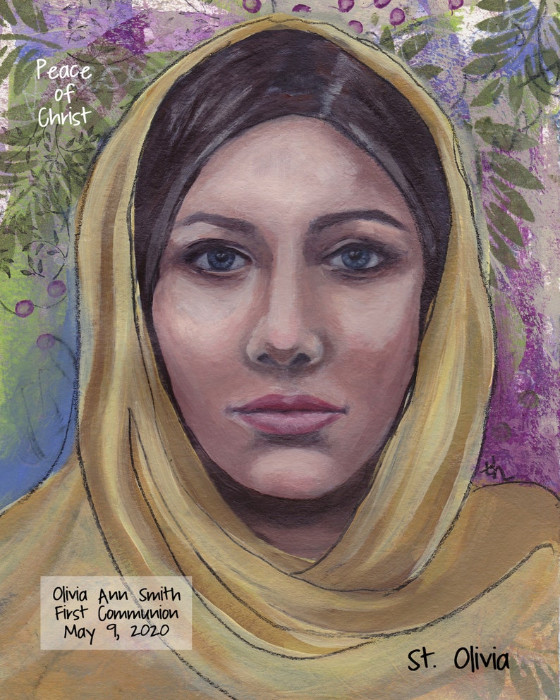 St. Olivia of Palermo, Saint Olivia, Modern Icon, Saint Art, Saint Icon ...