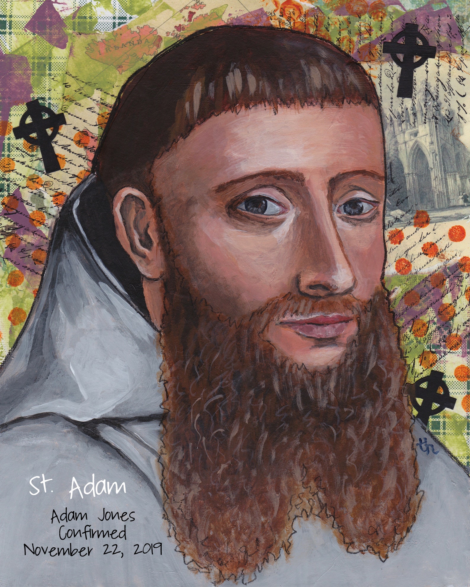 St. Adam, Adam of Dryburgh, Saint Art, Inspirational Art, Personalized ...