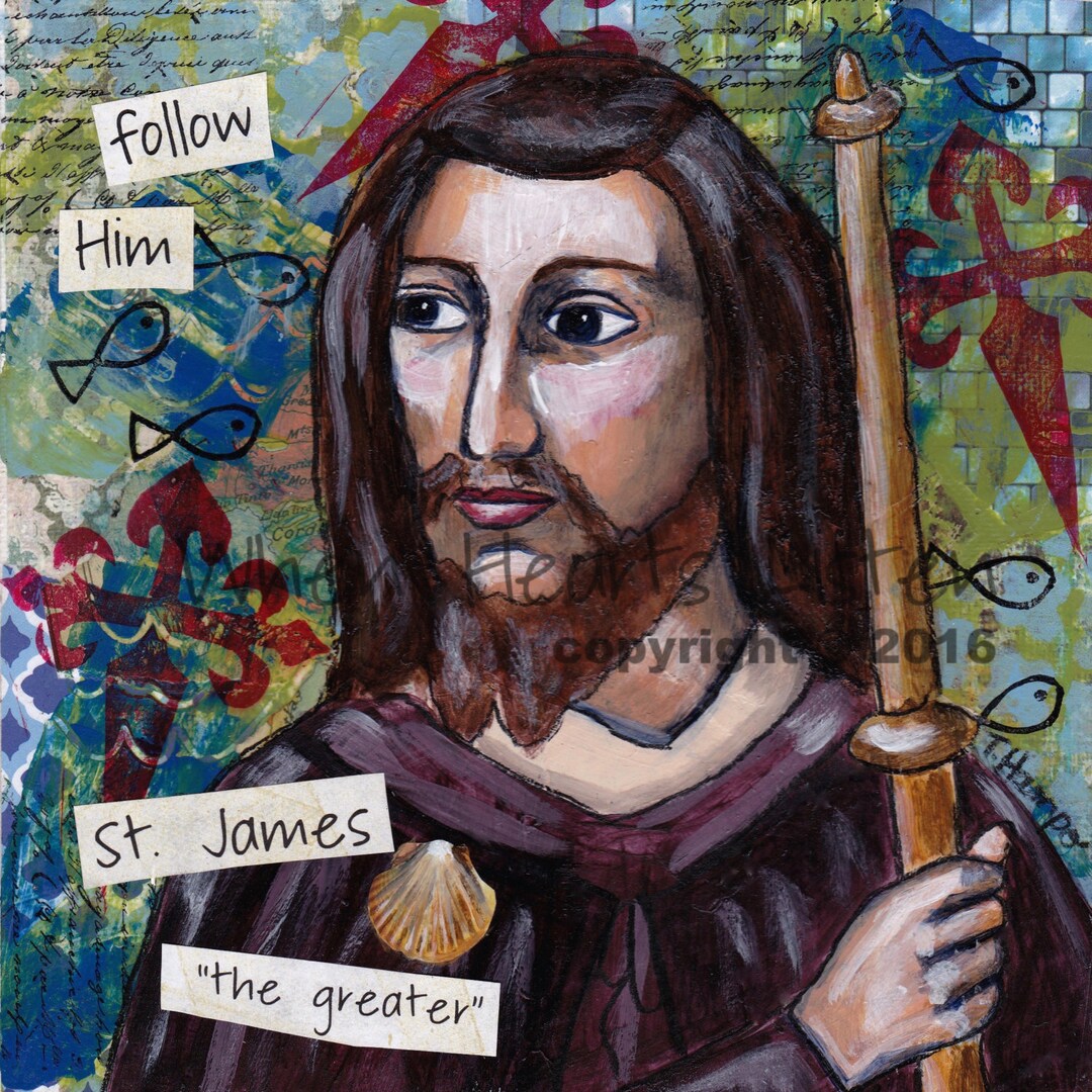Painting of St. James, Confirmation Gift, Religious or Inspirational ...