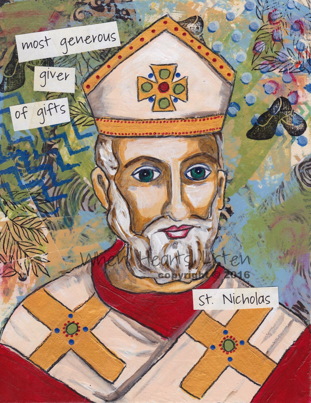 St. Nicholas, Confirmation Gift, Saint Art, Patron Saint, Religious ...