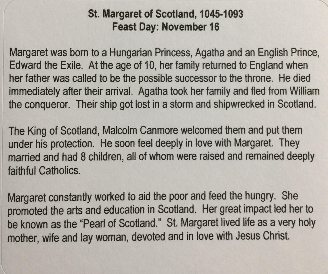 St. Margaret of Scotland, Saint Art, Religious Icon, Confirmation Gift ...