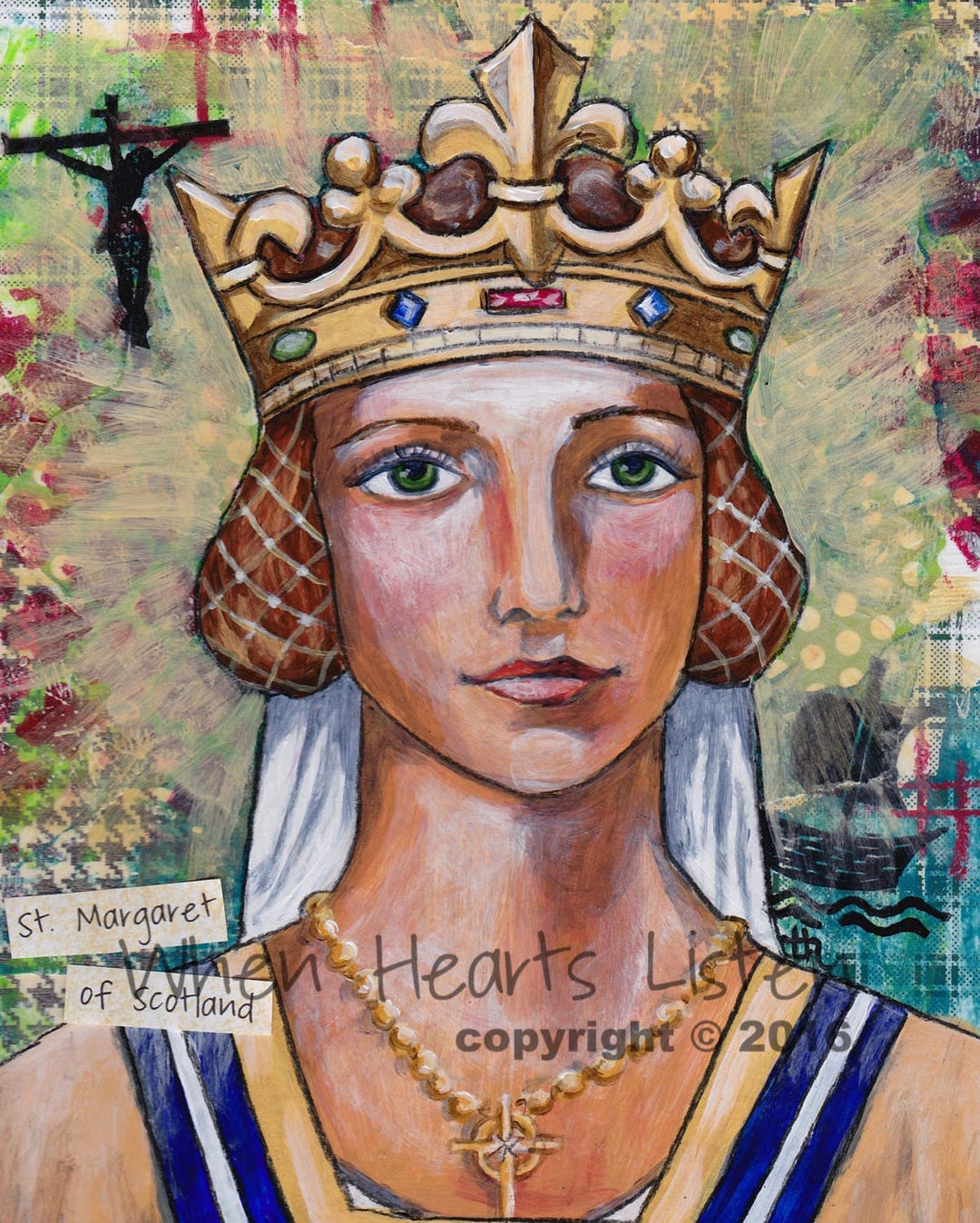 St. Margaret of Scotland, Saint Art, Religious Icon, Confirmation Gift ...