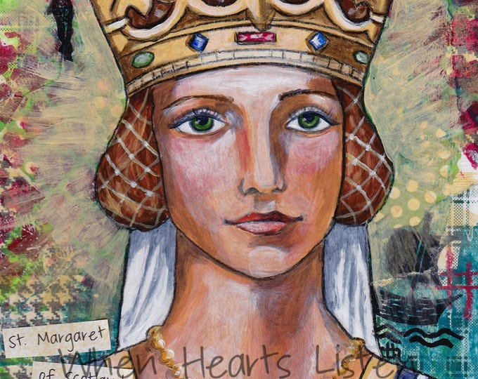 St. Margaret of Scotland, Saint Art, Religious Icon, Confirmation Gift ...