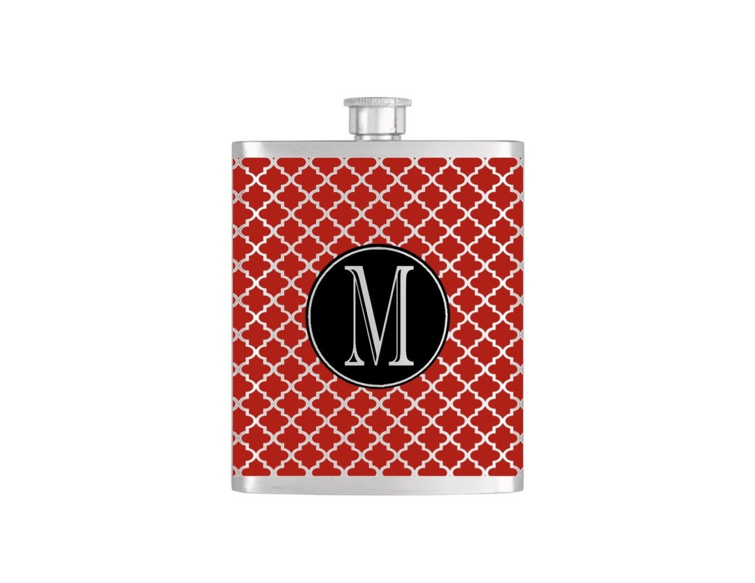Initial Moroccan Pattern Bridesmaid Flask by Bottoms up Flasks ...