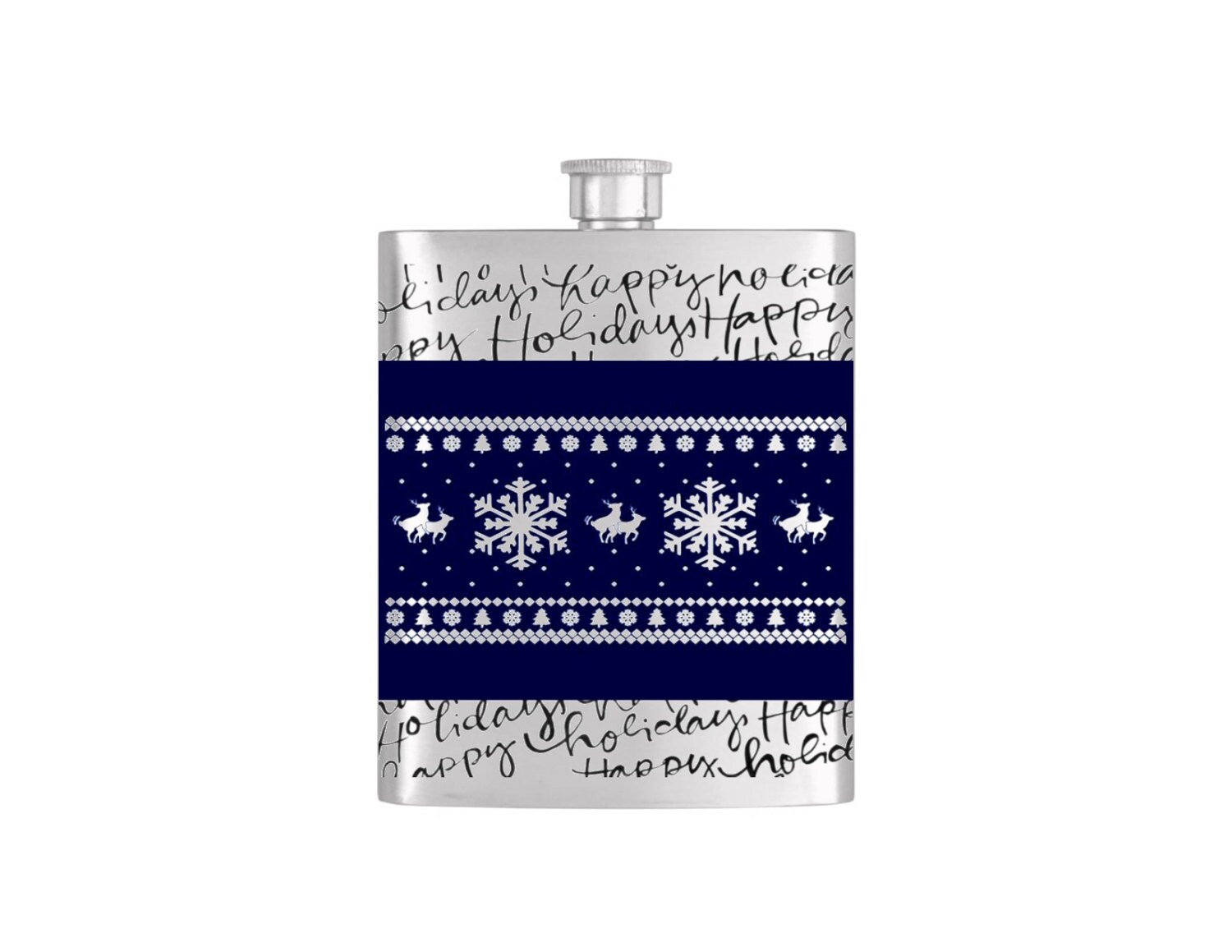 Reindeer Humping Silhouette Christmas Holiday Flask by Bottoms up ...