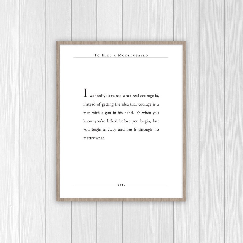 To Kill A Mockingbird Quote | Harper Lee Quote Print | Classic Book ...