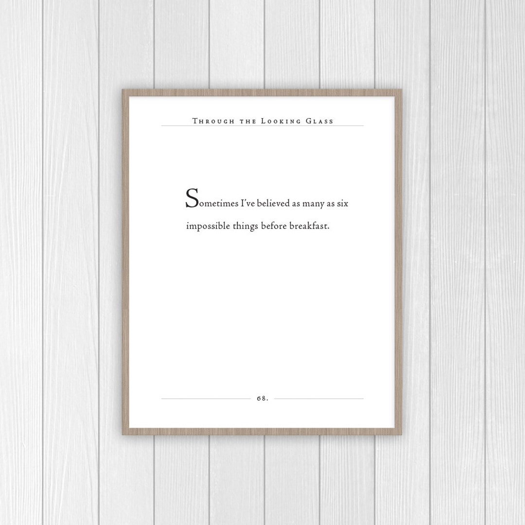 Through the Looking Glass Quote | Alice in Wonderland | Lewis Carroll ...